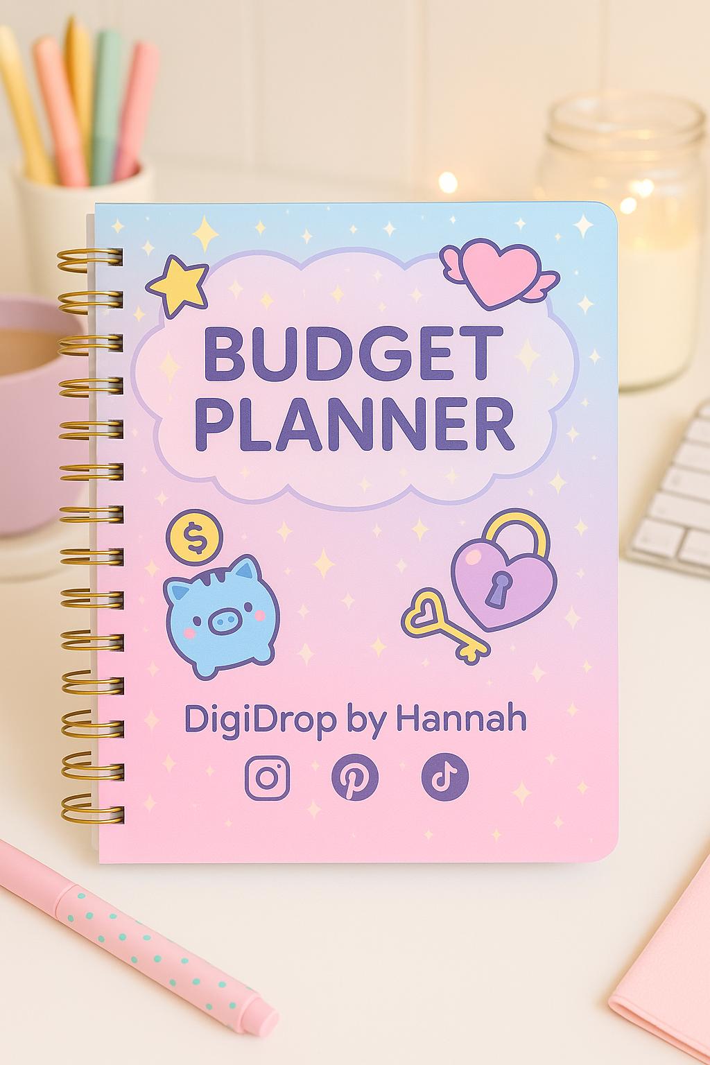 Editable Pastel Budget Planner | Printable Finance Tracker | Cute Money ...