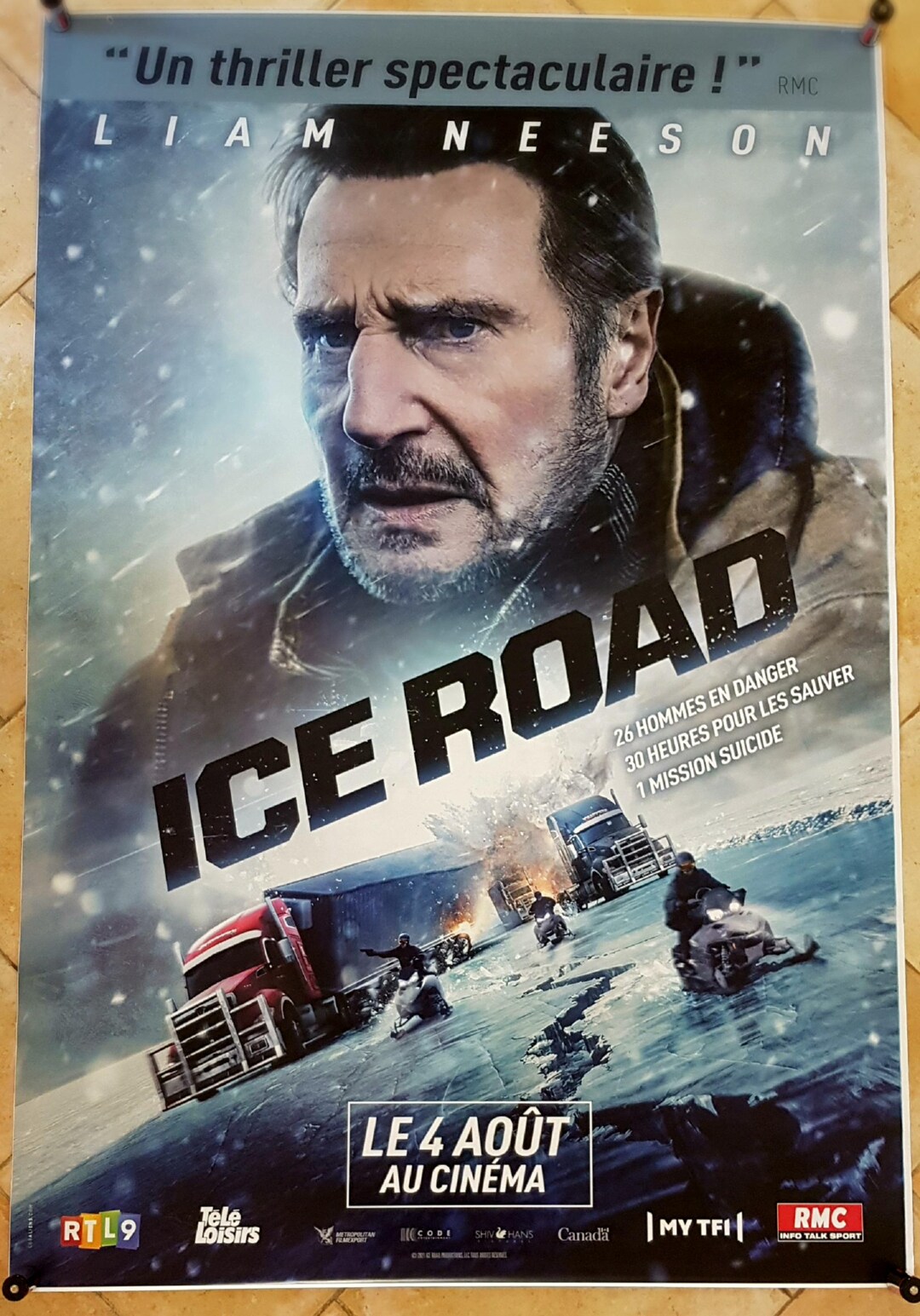 Wall Poster 120 X 176 Ice Road Liam Neeson Rolled - Etsy