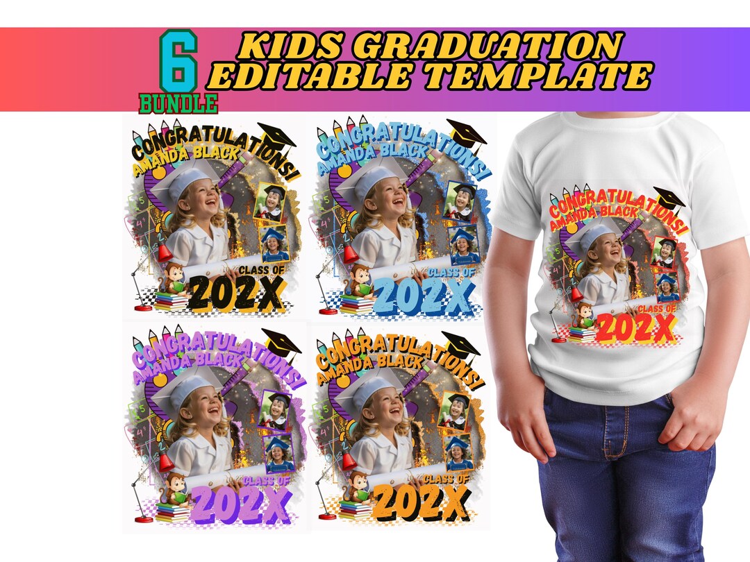 Kids Graduation Printable Template Pre-k Grad Template, Grad Fan Grade ...