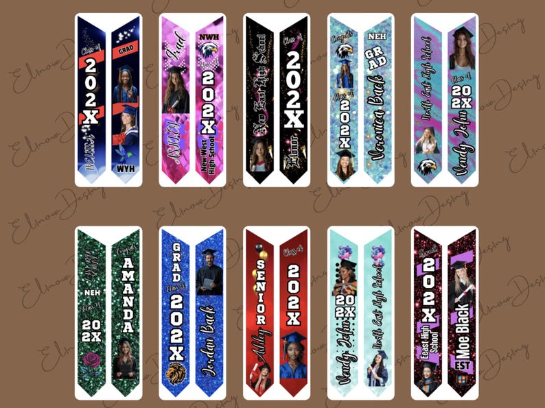 Graduation Stole Custom Grad Stole Canva Templates , Class of 2025 ...