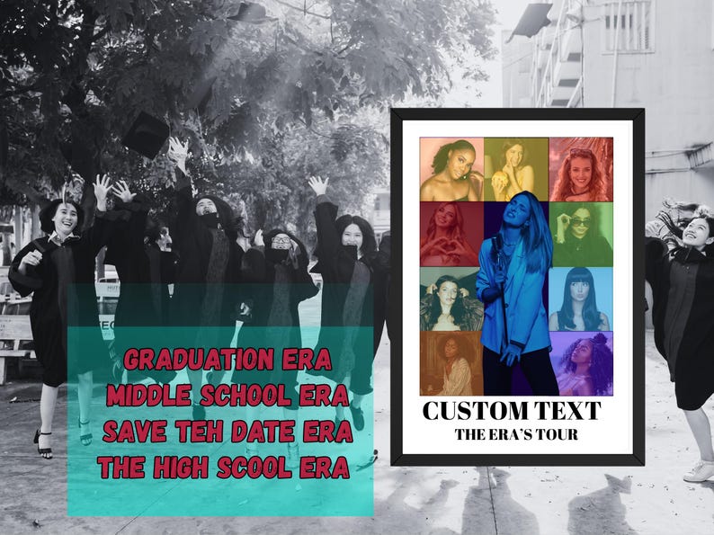 Editable Eras Tour Canva Template: Concert Poster, Birthday Invitation ...