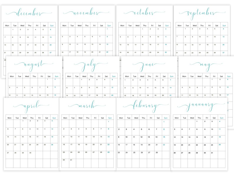 Editable 2026 Monthly Calendar | Cute Printable Kids Planner ...
