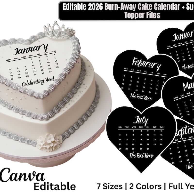 Stickers Heart Cake - Etsy