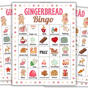 Gingerbread Bingo Game | 30 Printable Cards | Fun Christmas Party ...