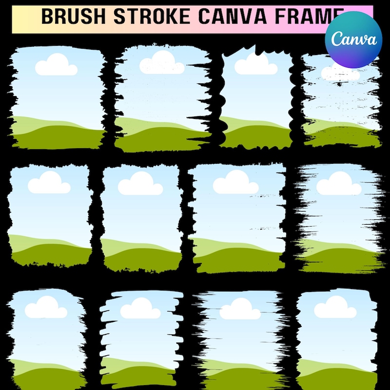 Splash Frames Template - Etsy