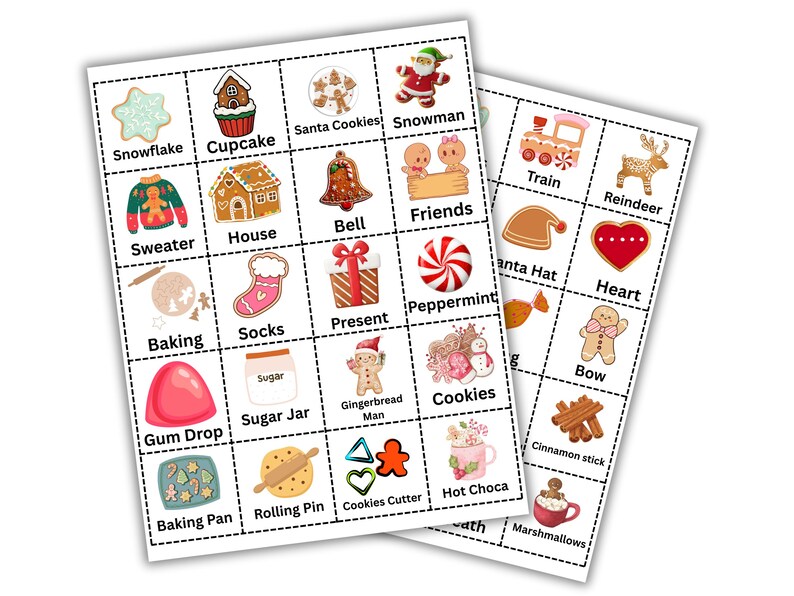 Gingerbread Bingo Game | 30 Printable Cards | Fun Christmas Party ...