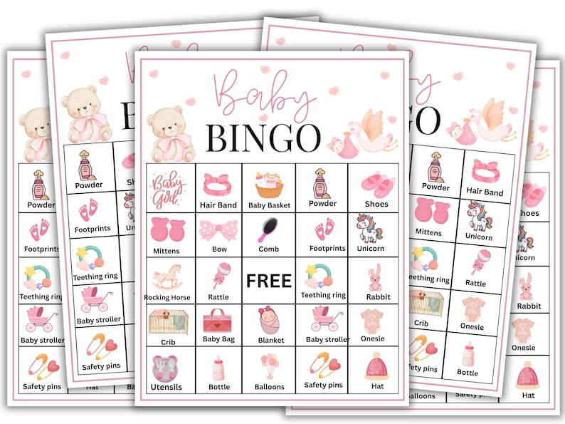 Juego de bingo imprimible para baby shower / 30 tarjetas de bingo para ...