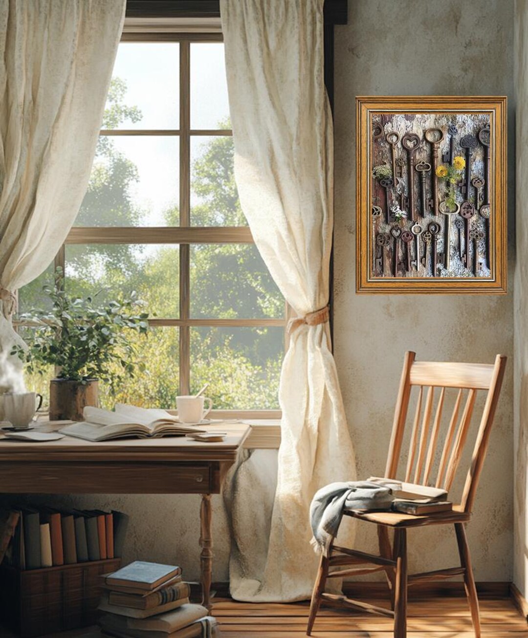 Vintage Rustic Key Wall | | Printable Digital Wall Art | Antique ...