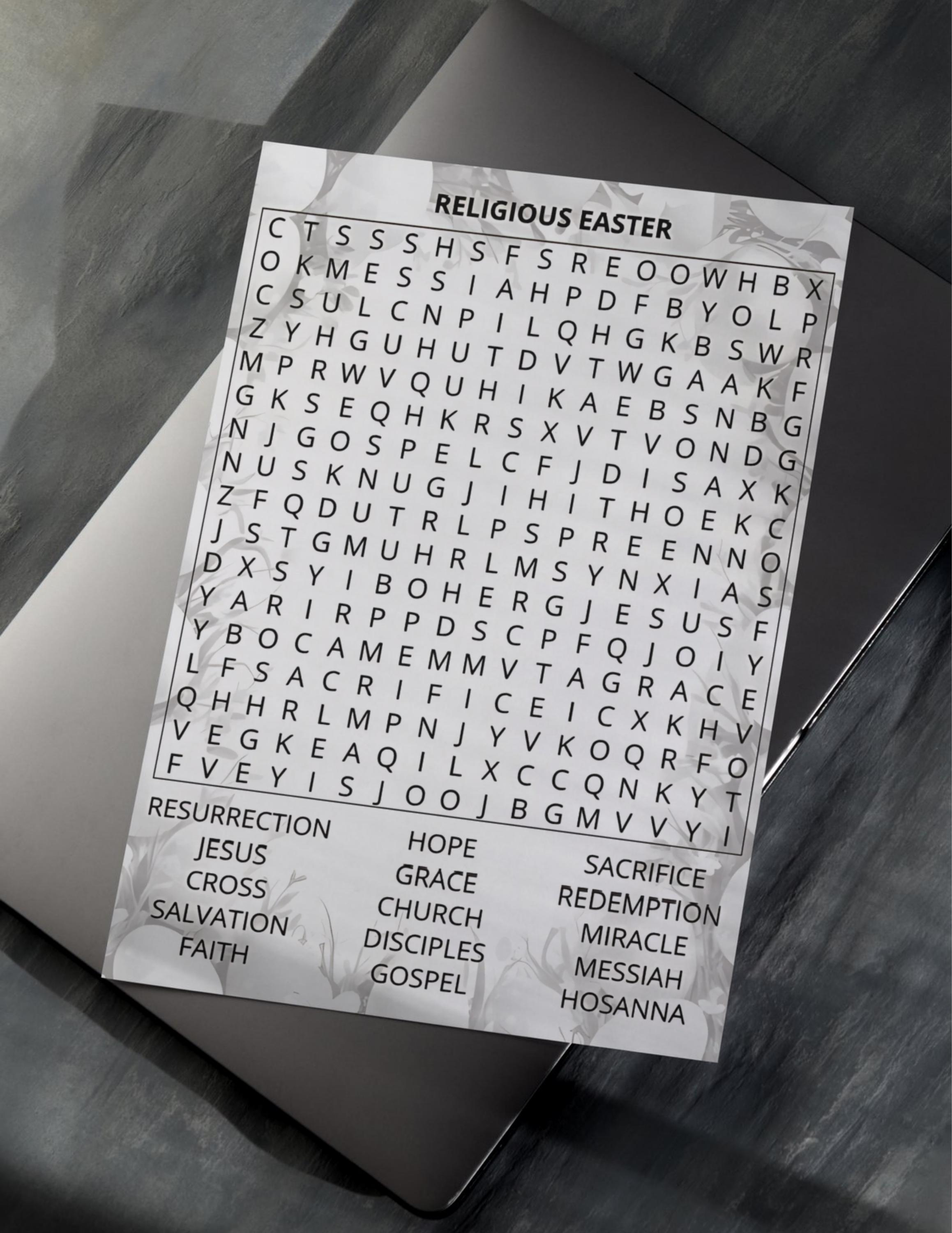 Large Print Easter Word Search Puzzles | Fun Brain Teaser for Teens ...