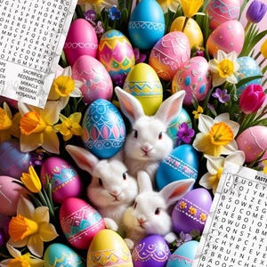 Large Print Easter Word Search Puzzles | Fun Brain Teaser for Teens ...