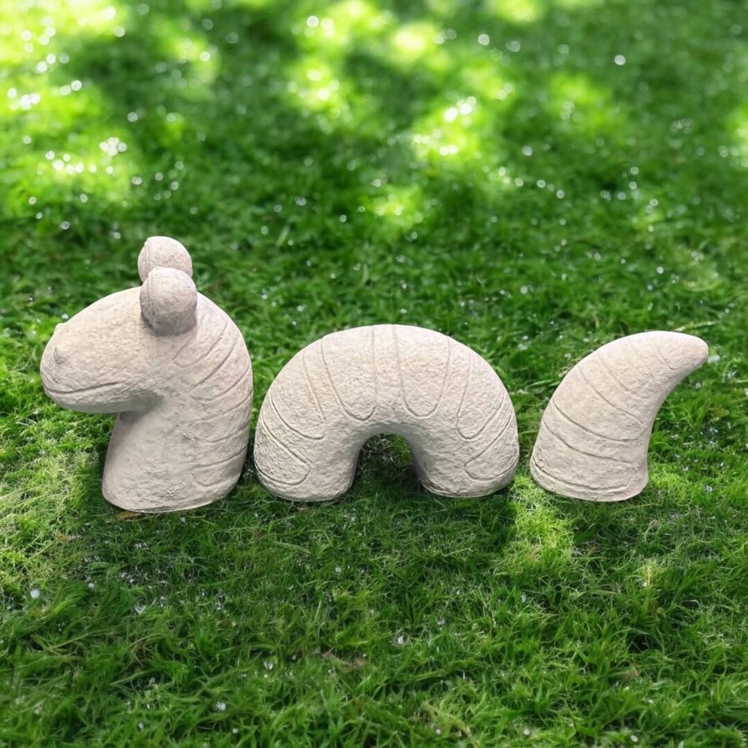 Large Worm, Massive Statue, Cement Art, Lawn Worm, Backyard Decoration ...