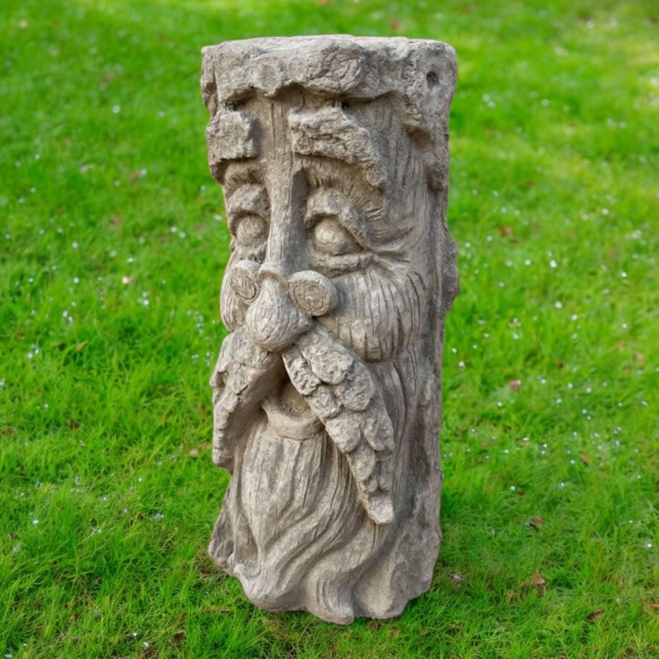 Tree Statue, Face Sculpture, Man Face, Stone Art, Garden Face, Patio ...