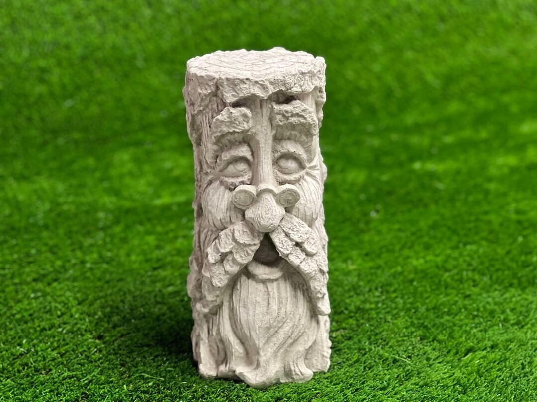 Man Statue, Face Sculpture, Tree Face, Stone Tree, Garden Face, Patio ...