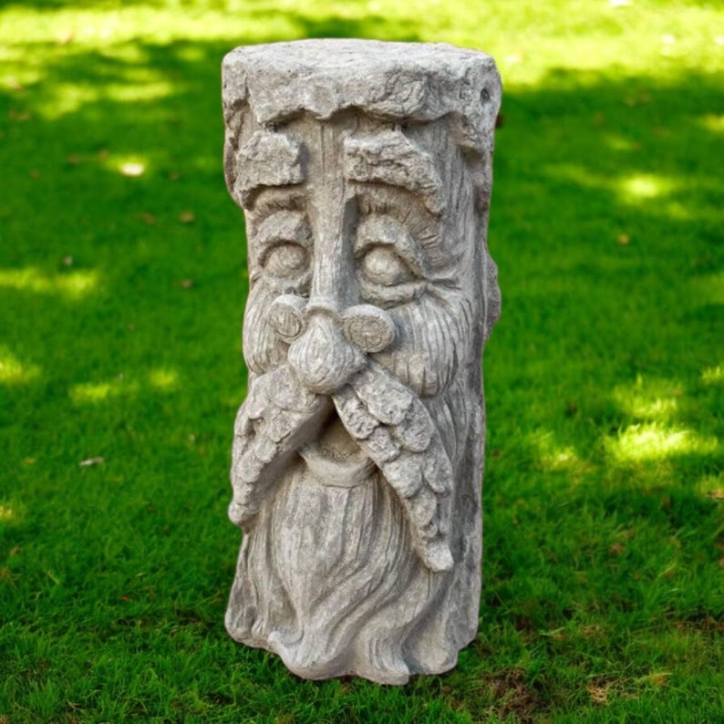 Tree Statue, Face Sculpture, Man Face, Stone Art, Garden Face, Patio ...