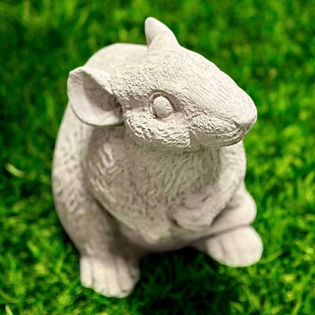 Looking up Mouse, Yard Statue, Stone Figure, Cement Animal, Mouse ...