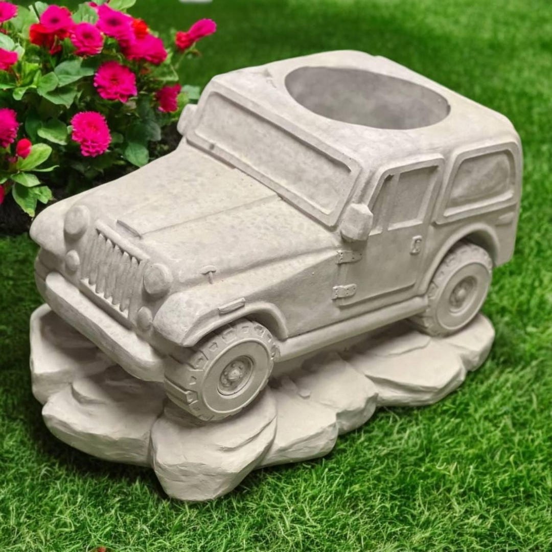 Large Planter, Car Pot, Garden Statue, Detailed Car Figure, Patio ...