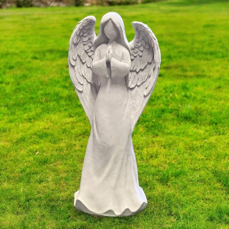 Faceless Angel, Girl No Face, Garden Statue, Stone Memorial, Cement ...