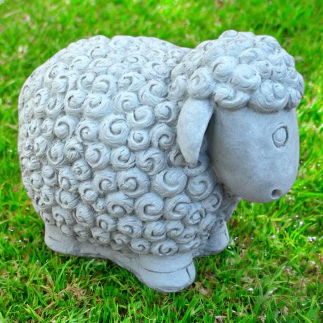 Concrete Sheep, Lamb Statue, Farm Animal, Outdoor Sculpture, Yard Sheep ...