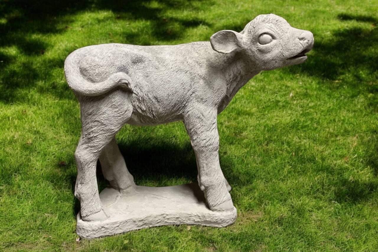 Cow Statue, Garden Calf, Farm Animal, Outdoor Figure, Calf Sculpture ...