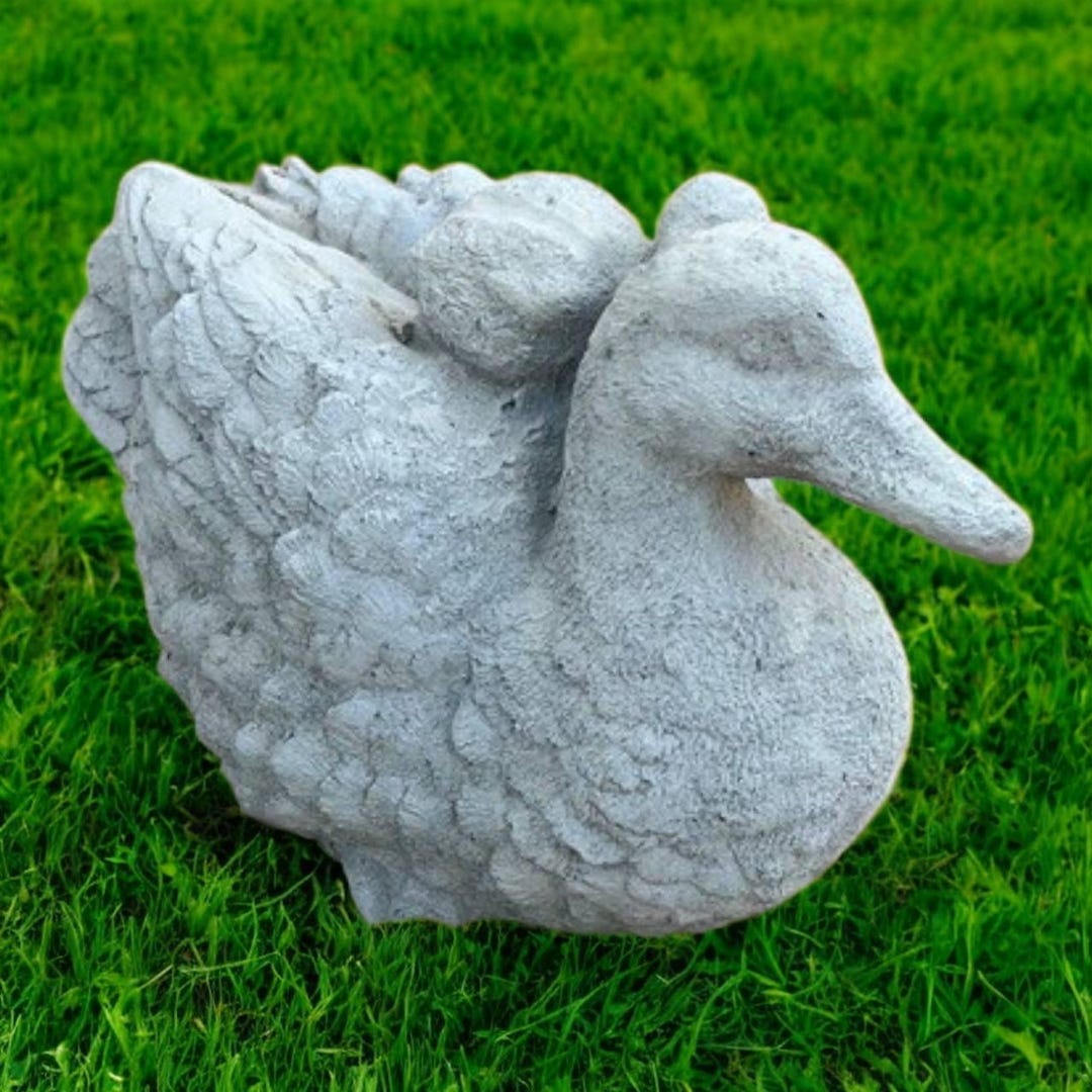 Duck With Duckling, Animals Statue, Two Ducks, Stone Animals, Farm ...