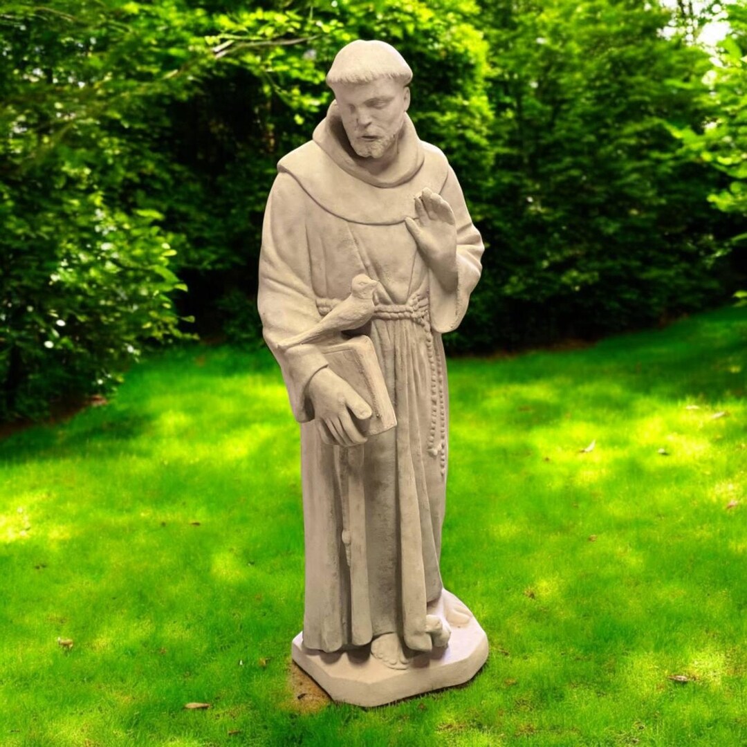 Standing Monk, Concrete Man, Monk Figure, Man on Base, Religious Style ...