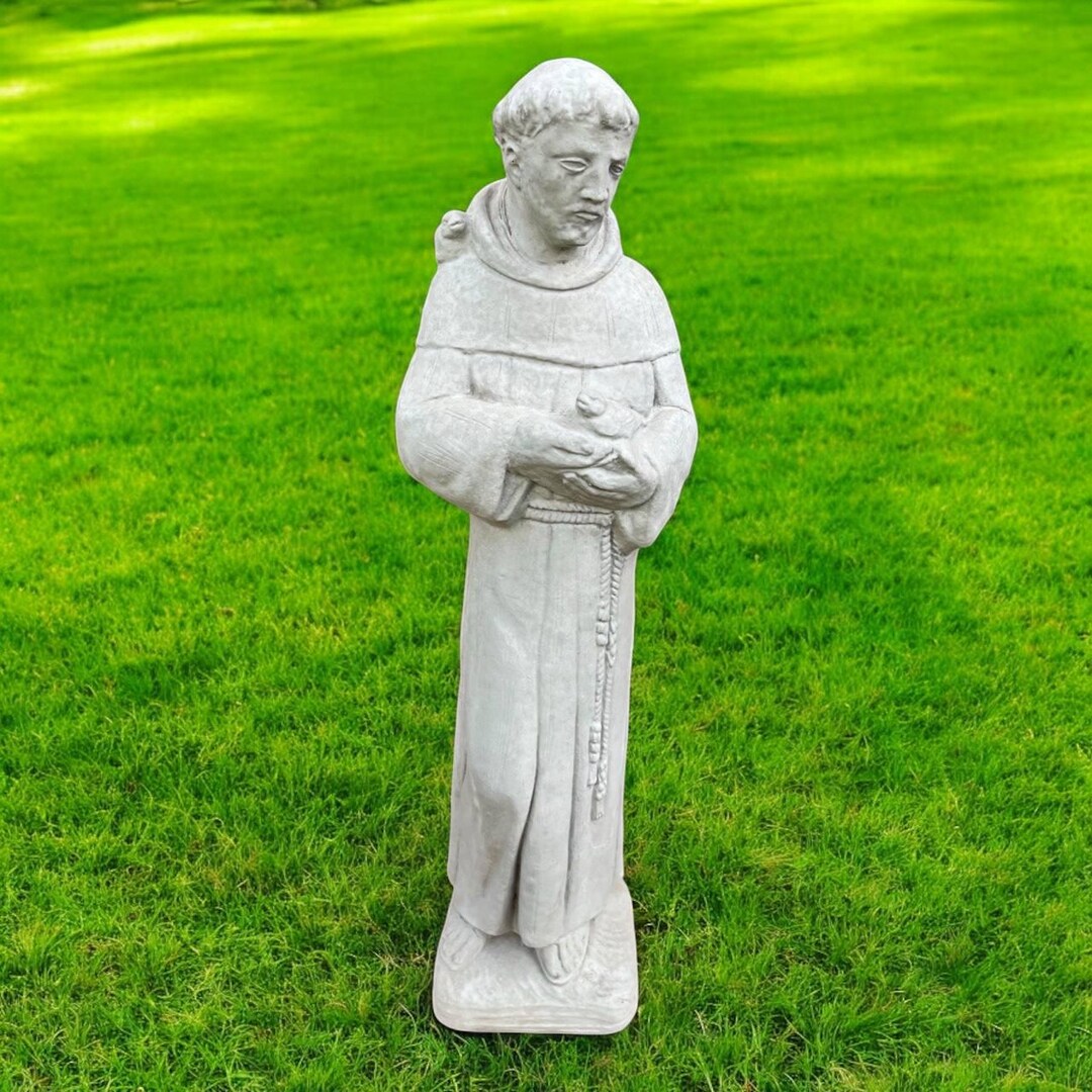 Standing Monk, Large Figure, Stone Man, Garden Figurine, Man Statuary ...