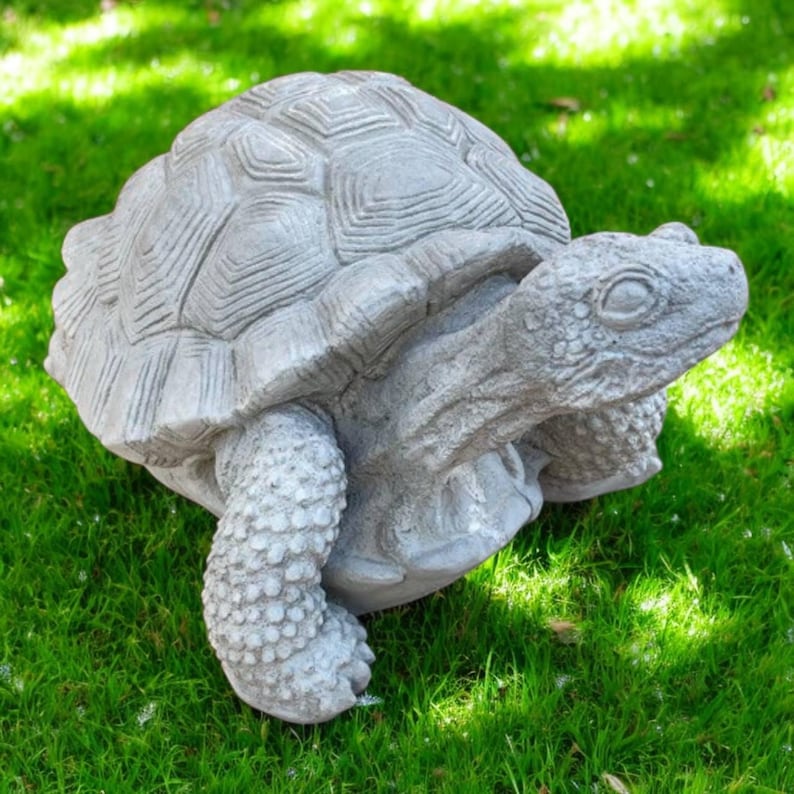 Large Turtle, Box Turtle, Outdoor Statue, Stone Figure, Cement Animal ...