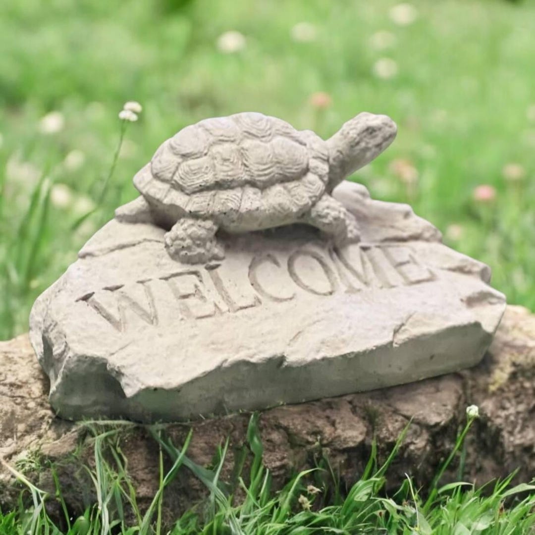 Welcome Figure, Turtle Rock, Stone Animals, Turtle on Stone, Front Door ...