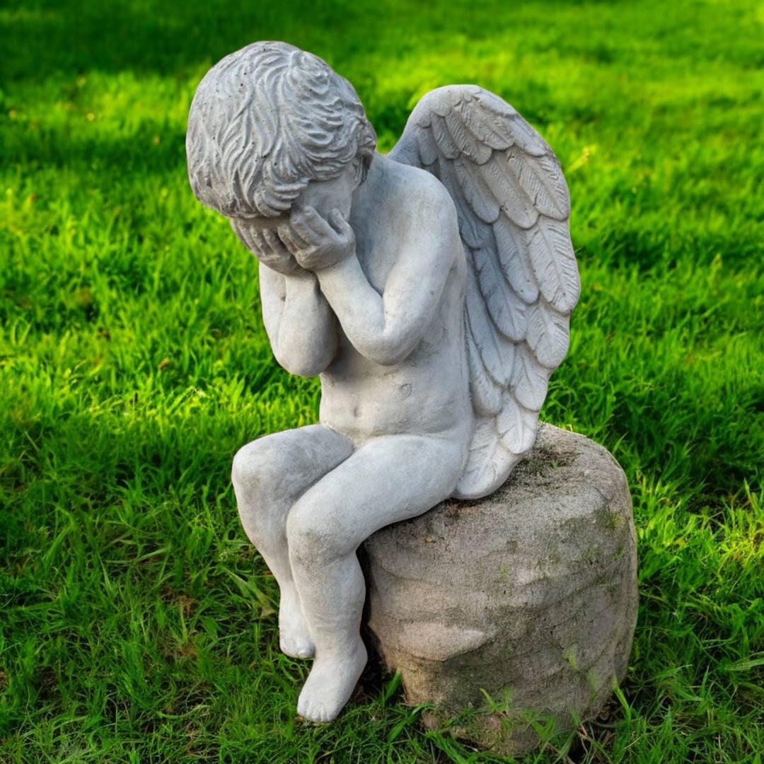 Weeping Angel, Hiding Face, Faceless Cherub, Cherub Figure, Religious ...