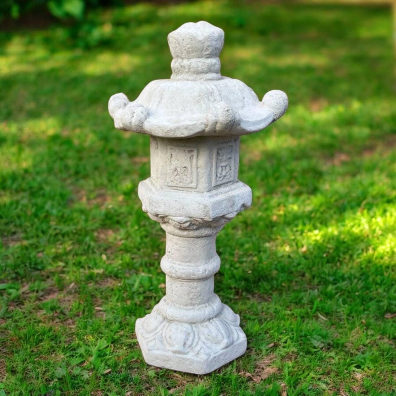Pagoda Statue, Cement Figure, Asian Figurine, Oriental Style, Lantern ...