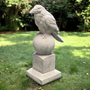 Crow Statue Cement - Etsy