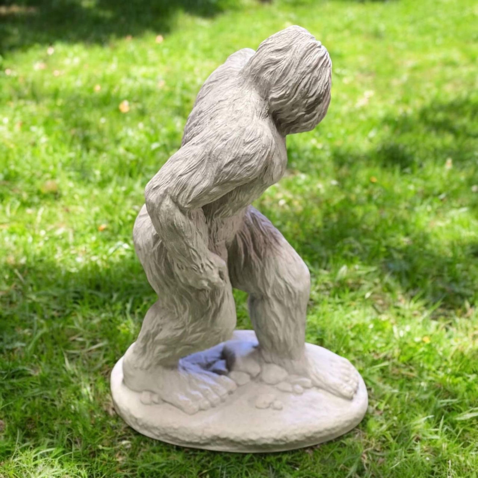 Walking Bigfoot, Outdoor Figure, Stone Bigfoot, Large Snowman, Cement ...