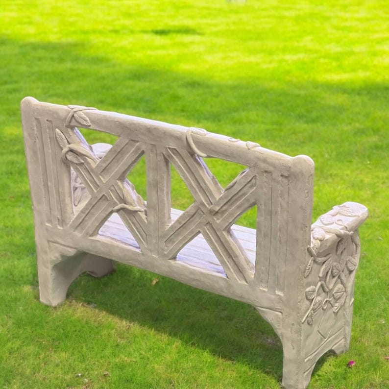 Victorian Back Bench, Large Bench, Yard Figure, Garden Bench, Outdoor ...