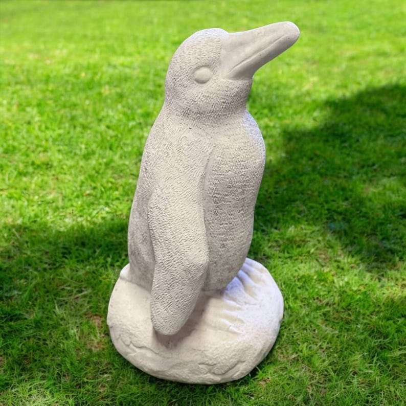 Penguin Statue, Standing Animal, Penguin Figurine, Outdoor Sculpture ...