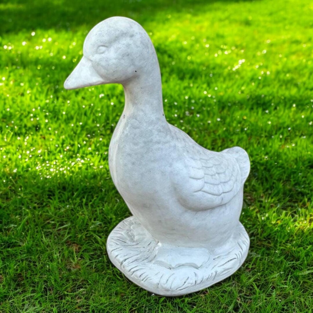 Standing Duck, Stone Duckling, Garden Statue, Rubber Ducky, Outdoor ...