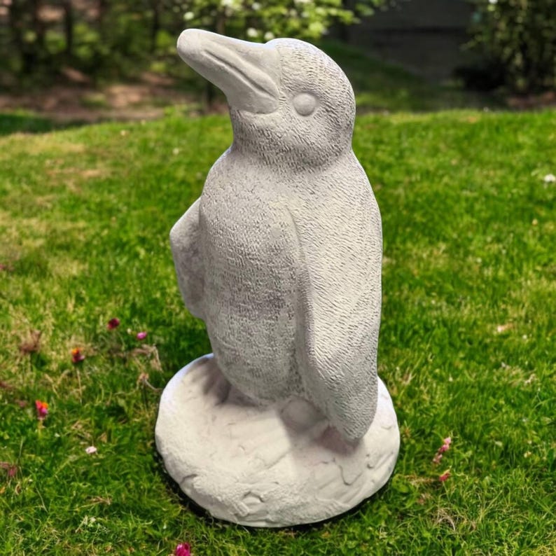 Penguin Statue, Standing Animal, Penguin Figurine, Outdoor Sculpture ...