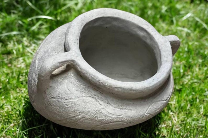 Planter Pot, Garden Statue, Squat Pot, Outdoor Figure, Flowers Planter ...