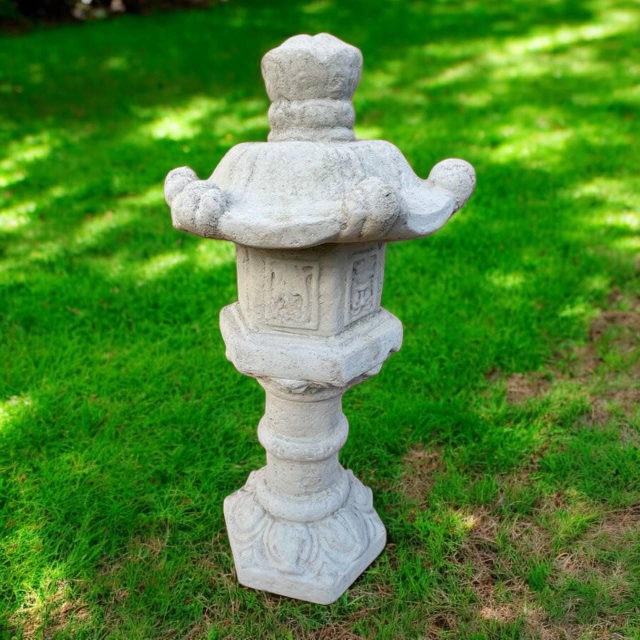 Pagoda Statue, Cement Figure, Asian Figurine, Oriental Style, Lantern ...