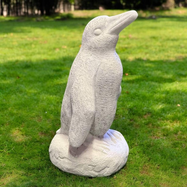 Penguin Statue, Standing Animal, Penguin Figurine, Outdoor Sculpture ...