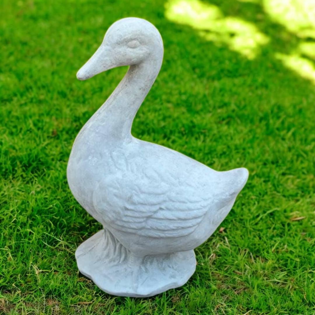 Detailed Gosling, Farm Statue, Goose on Base, Farmhouse Animal, Porch ...
