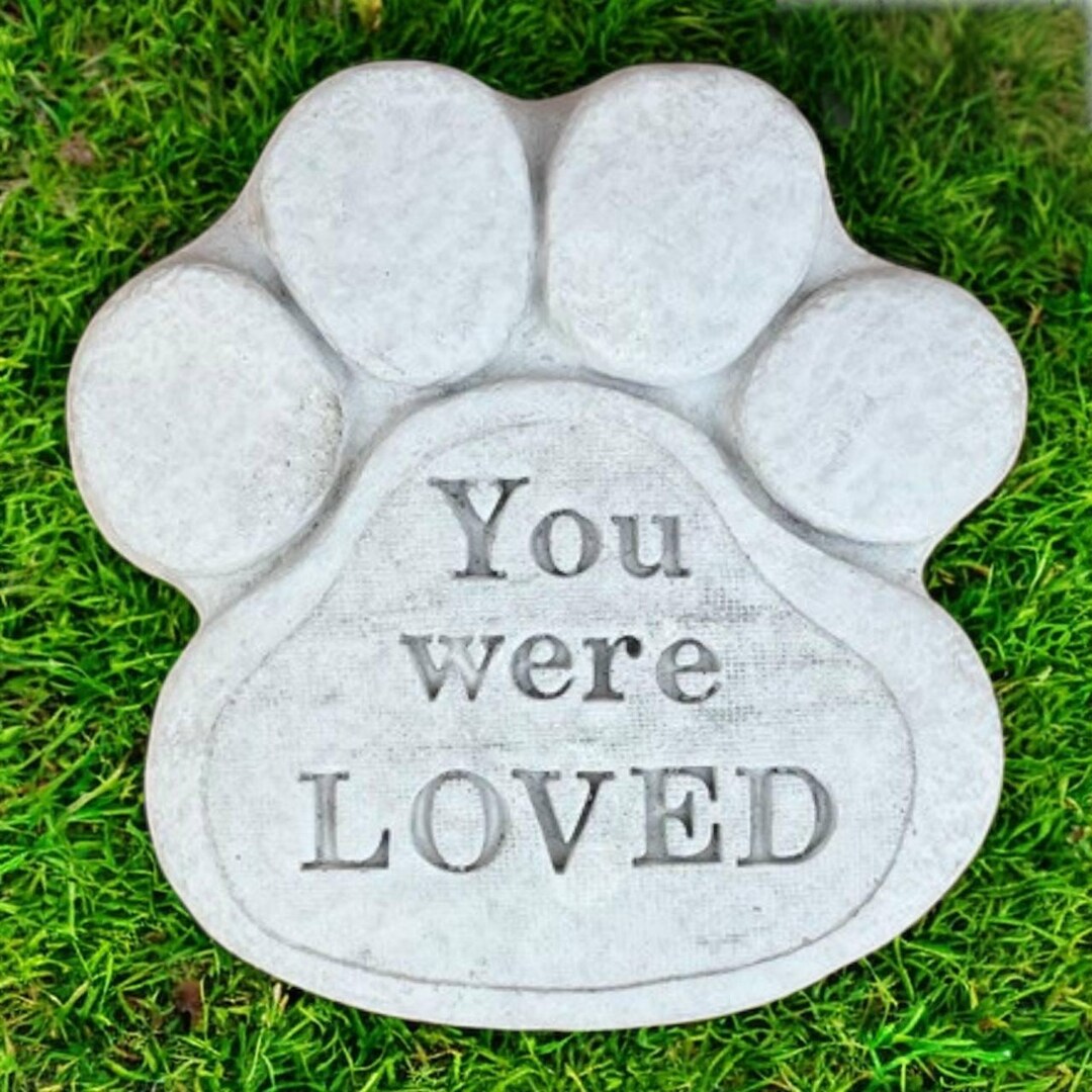 You Were Loved, Paw Print, Paw Grave Figure, Dog Loss, Cat Paw ...