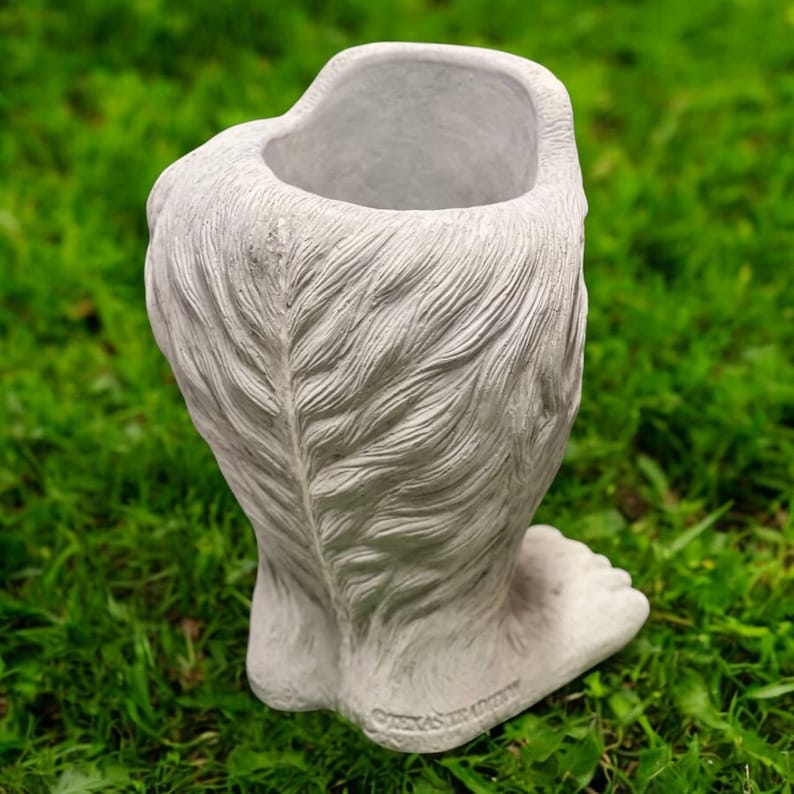 Bigfoot Planter, Snowman Pot, Yard Statue, Flowers Planter, Stone ...