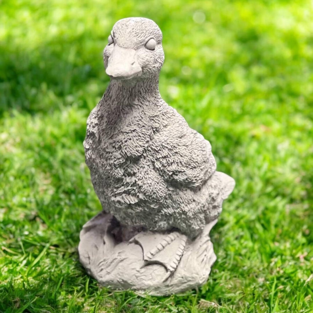 Duckling Statue, Farmhouse Art, Standing Duck, Detailed Duck, Large ...