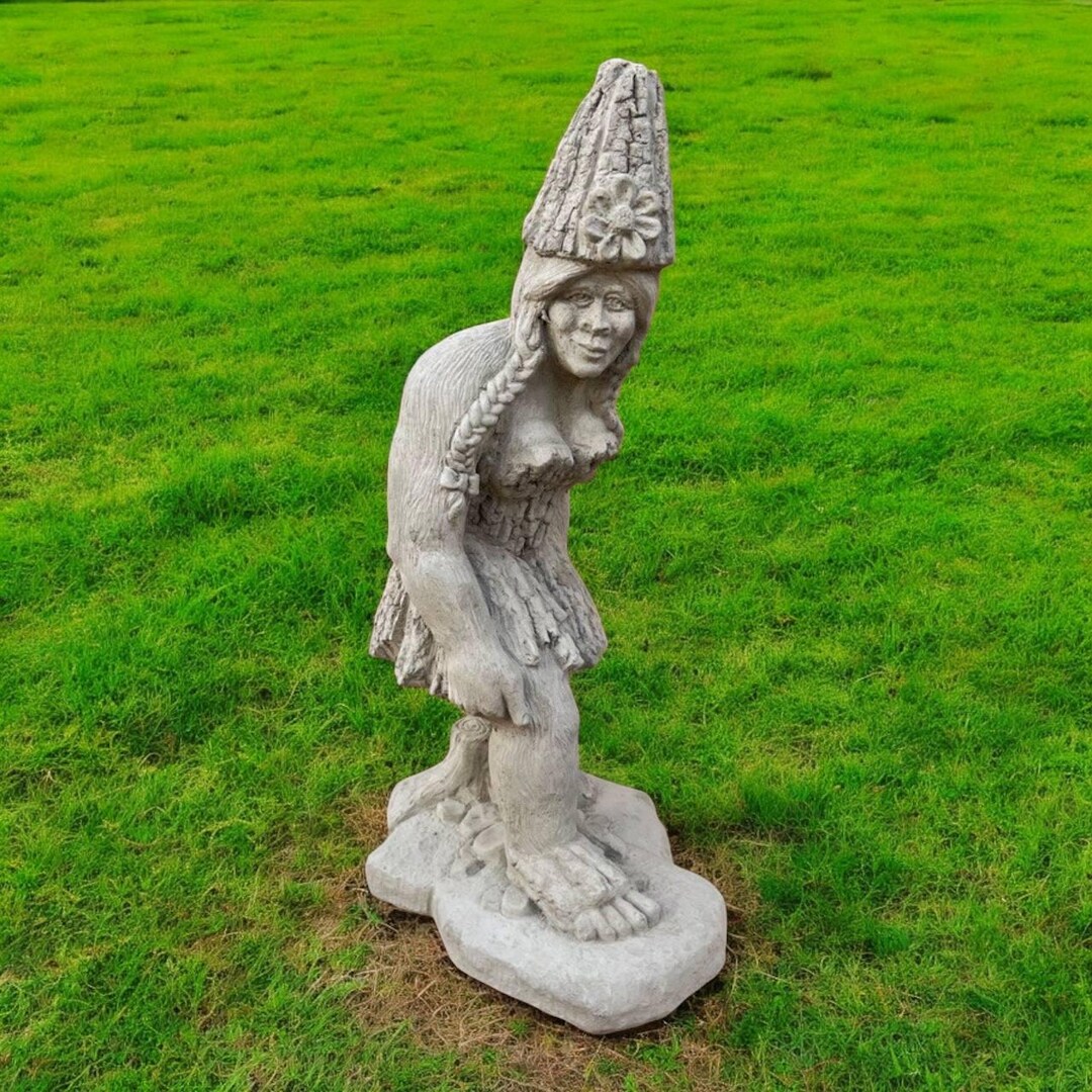 Bigfoot Lady, Garden Statue, Walking Bigfoot, Outdoor Sculpture, Snow ...