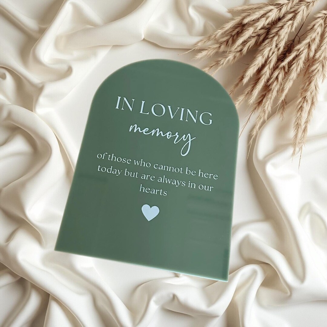 In Loving Memory Sign – UV Printed Acrylic Memorial Sign for Wedding or ...