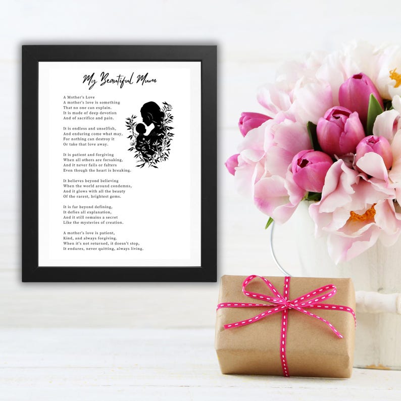 Mother’s Day Printable Poem | Mum Wall Art | Instant Download Gift | A ...