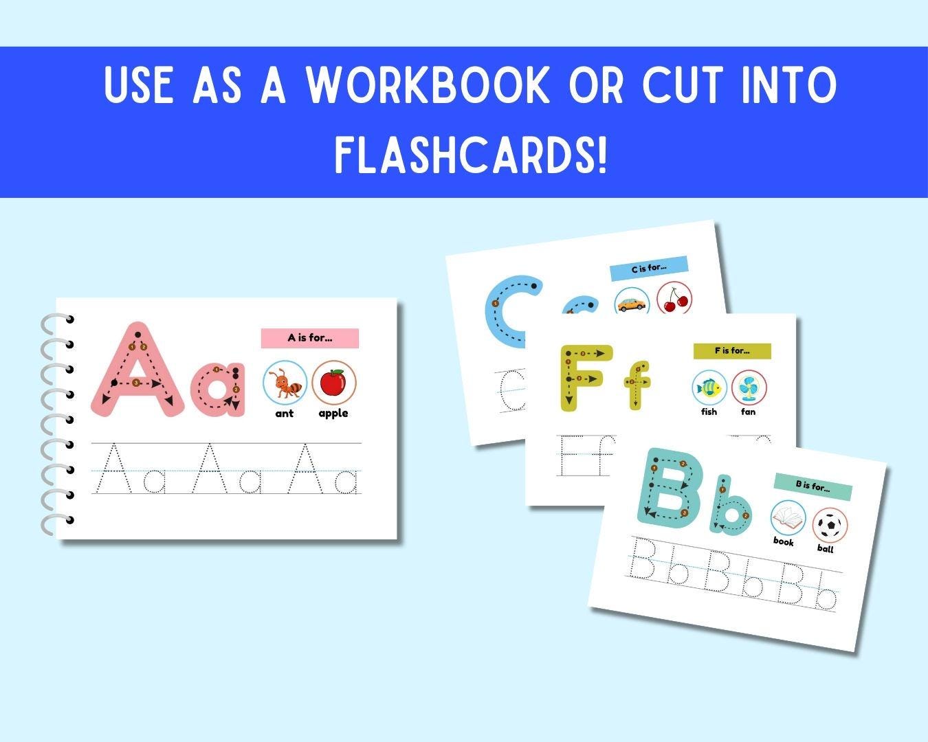 Alphabet Tracing Worksheets, A-Z Uppercase & Lowercase, Letter Tracing ...