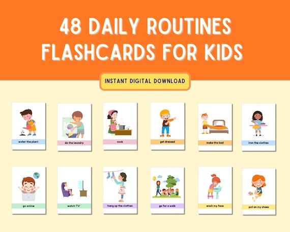 Daily Routines Flashcards
