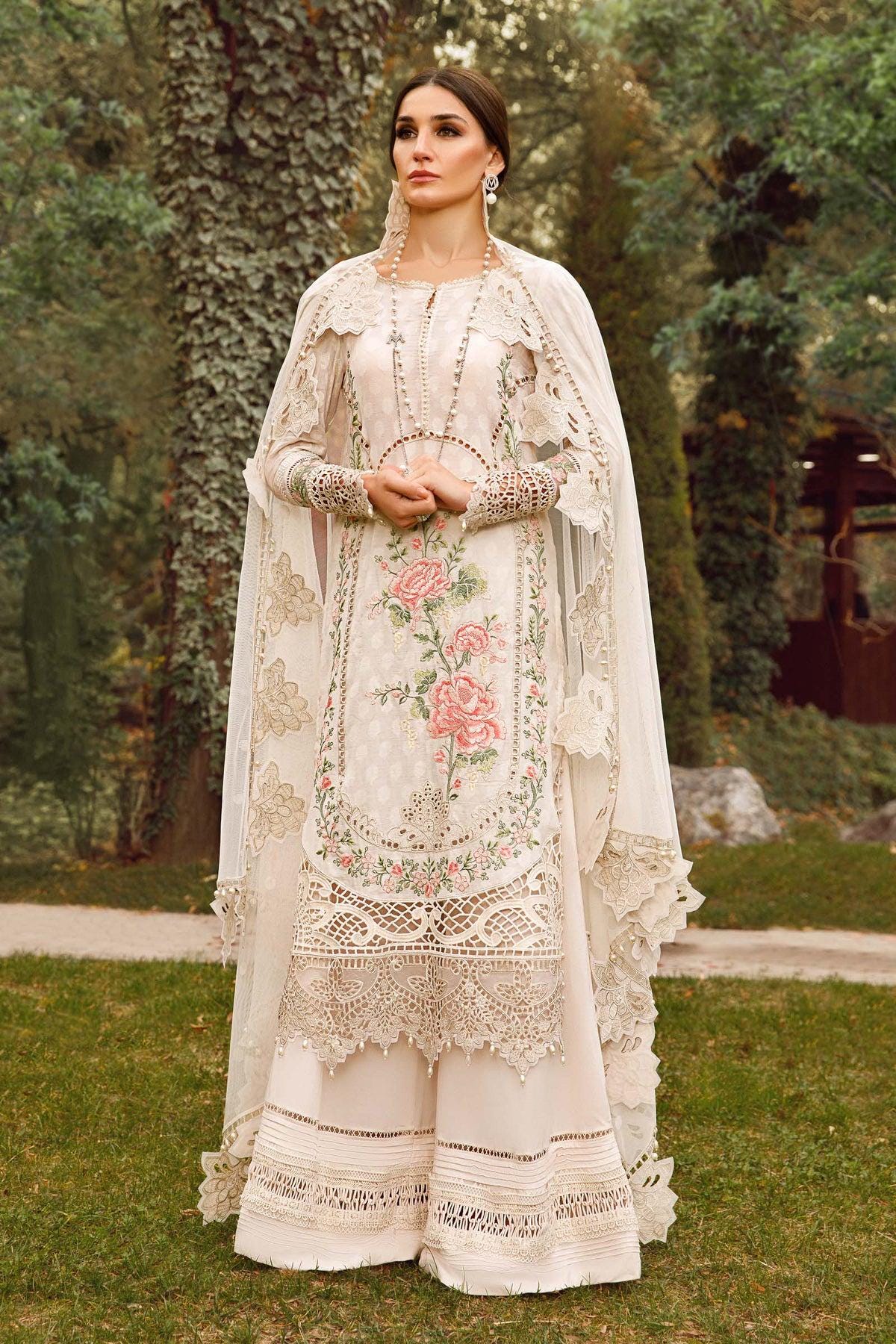 Pakistani Indian Women Custom Stitch Dress, MARIA B Collection ...