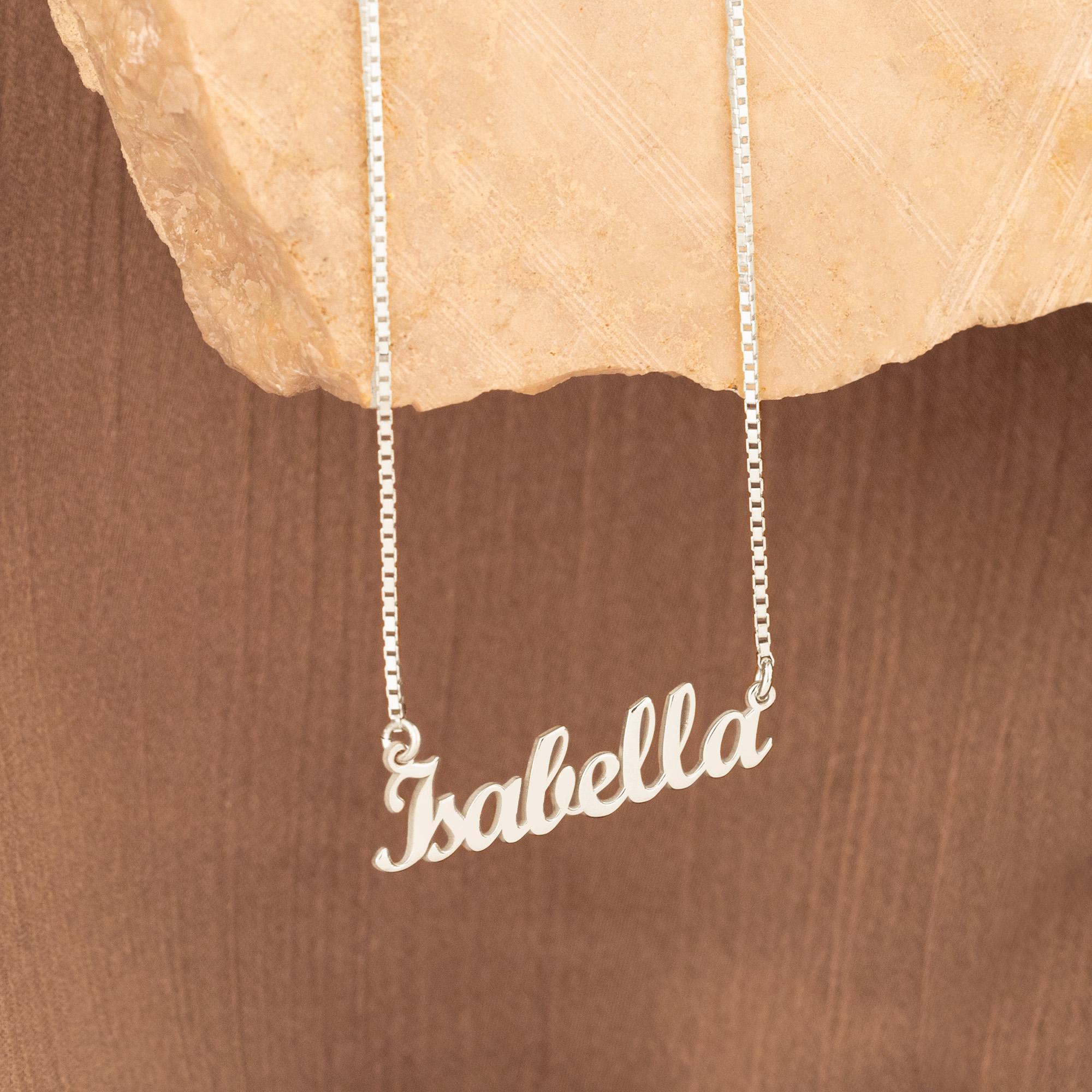 Name Necklace,gold Name Necklace With Box Chain,necklace With Name ...